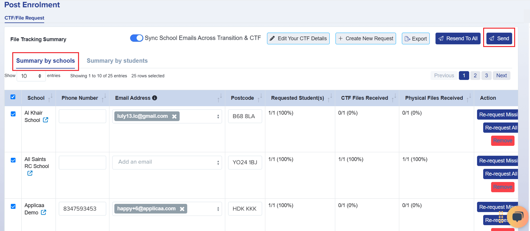 CTF/File Request Area